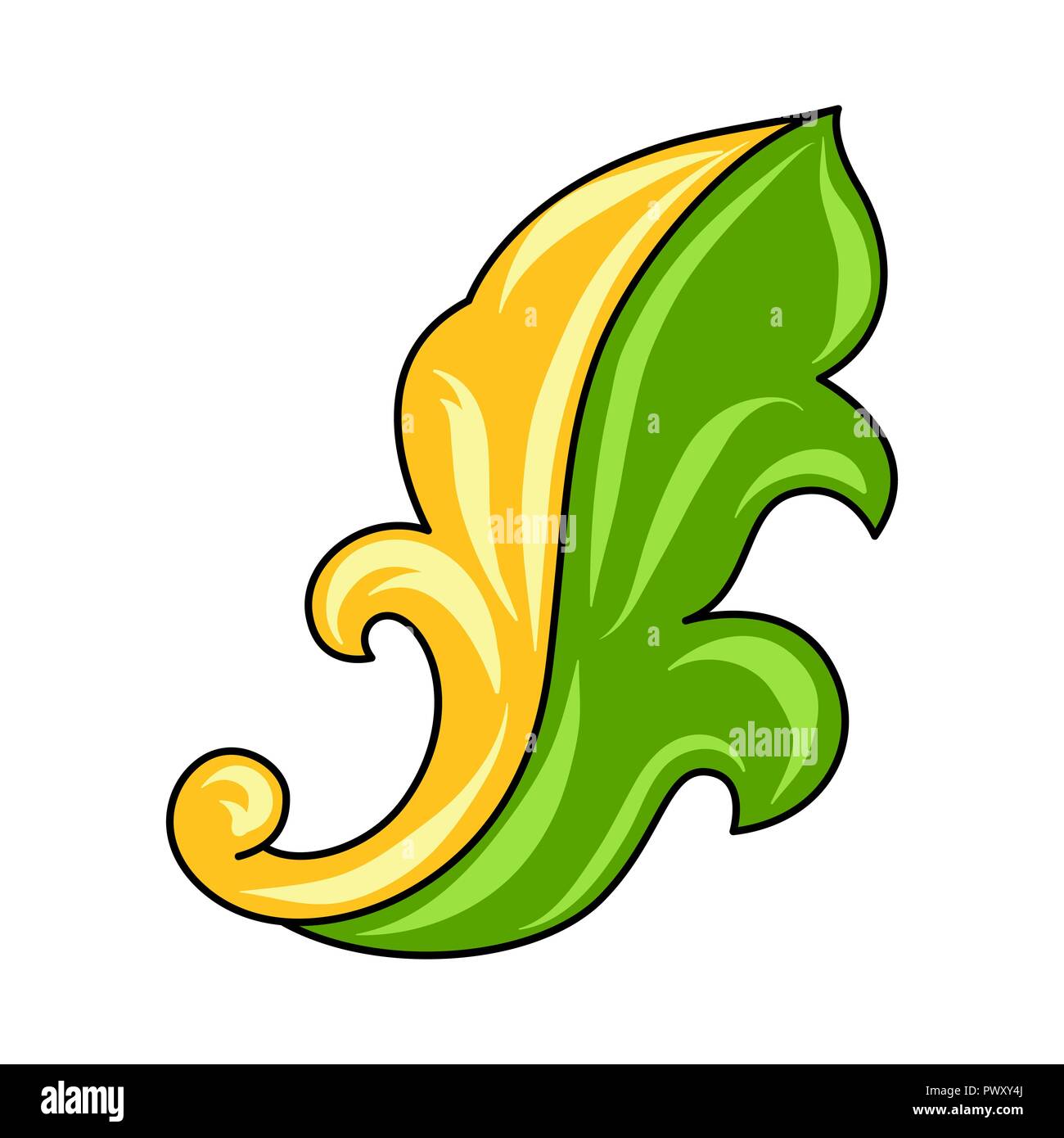 Curl leaf Stock Vector Images - Alamy