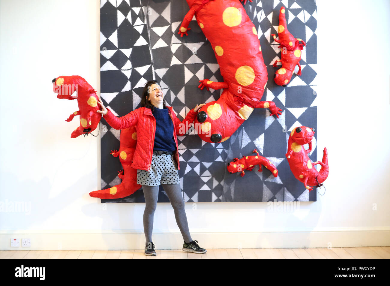 Turner Prize nominee artist Monster Chetwynd with her installation ...