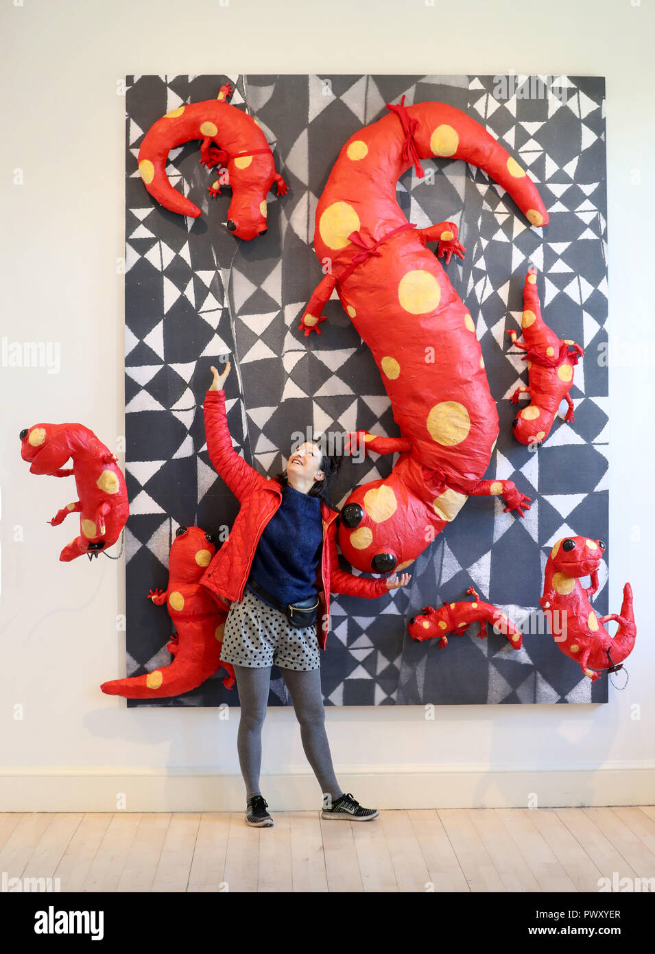 Turner Prize nominee artist Monster Chetwynd with her installation ...