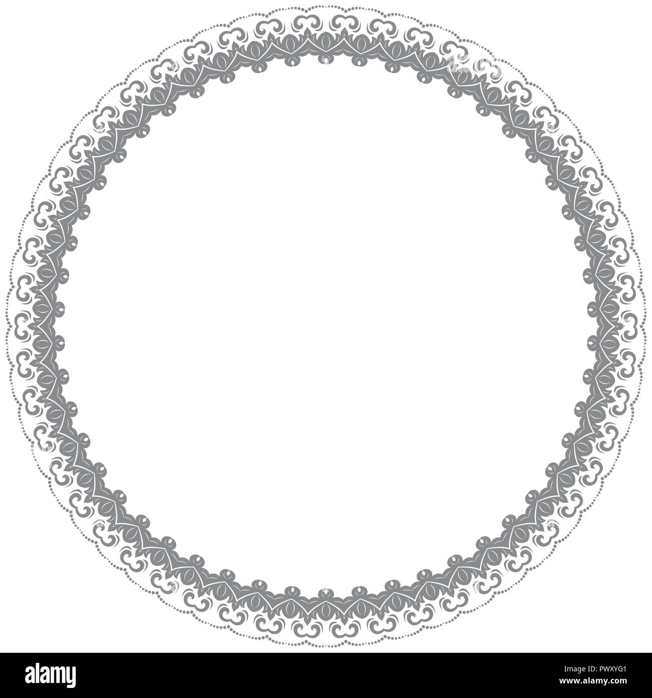 Floral Modern Vector Round Frame Stock Vector Image & Art - Alamy