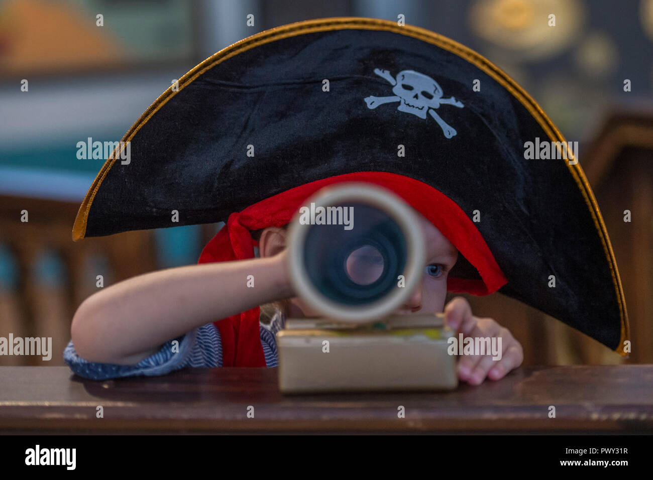 London, UK. 18th October, 2018. Lara, aged 2 3/4 - A Pirate’s Life for ...