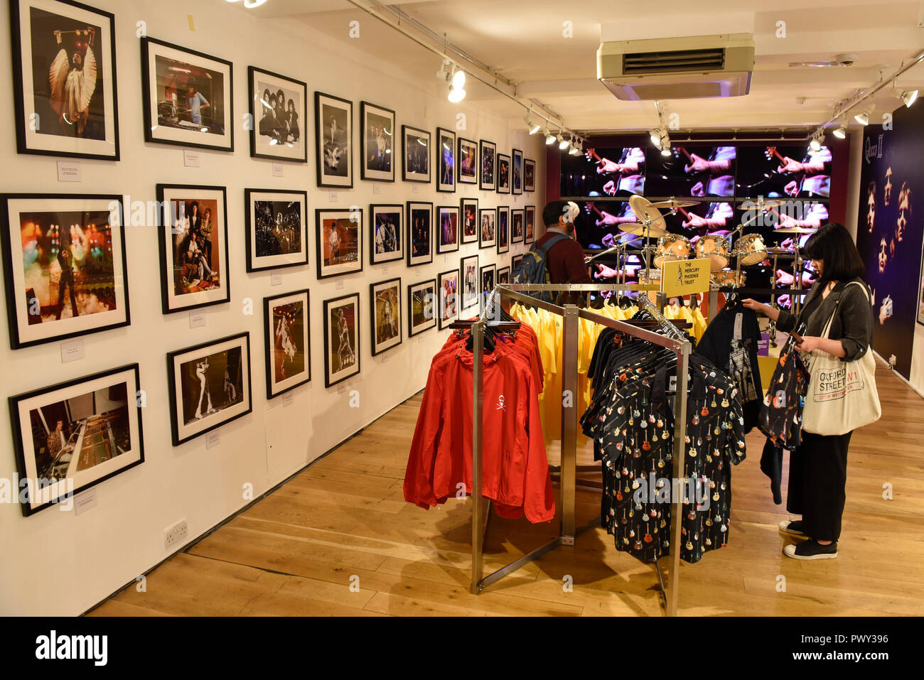 London, UK. 18 October 2018. A Queen pop-up shop has opened in Carnaby ...