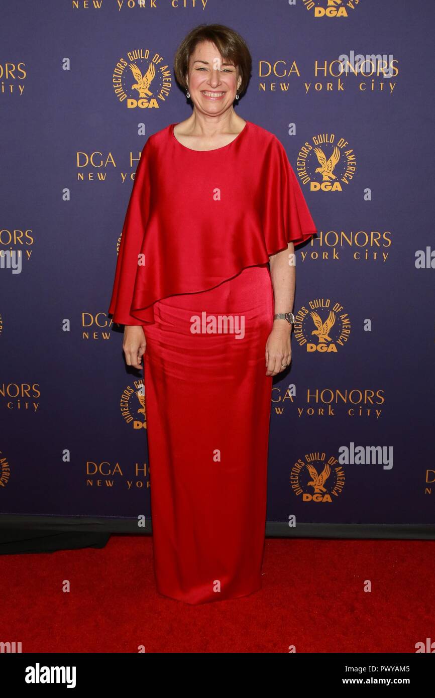 New York, NY, USA. 18th Oct, 2018. Senator Honoree Amy at arrivals for ...