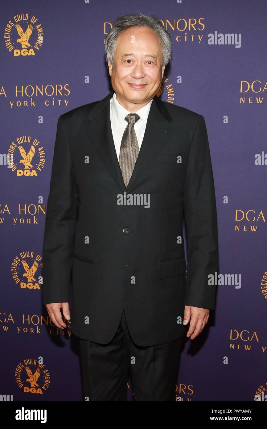 New York, NY, USA. 18th Oct, 2018. Ang Lee at arrivals for DGA Honors ...