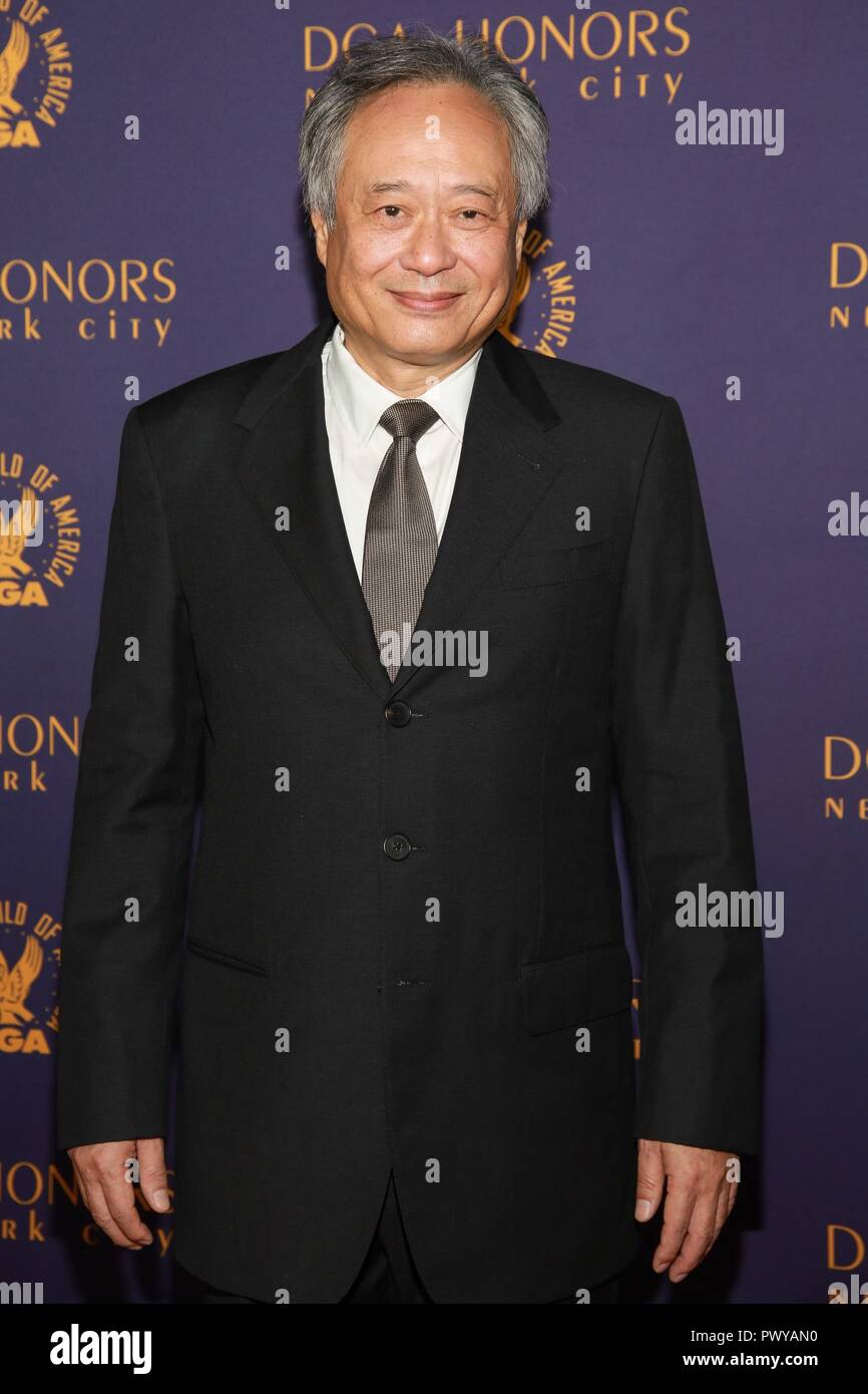 New York, NY, USA. 18th Oct, 2018. Ang Lee at arrivals for DGA Honors ...