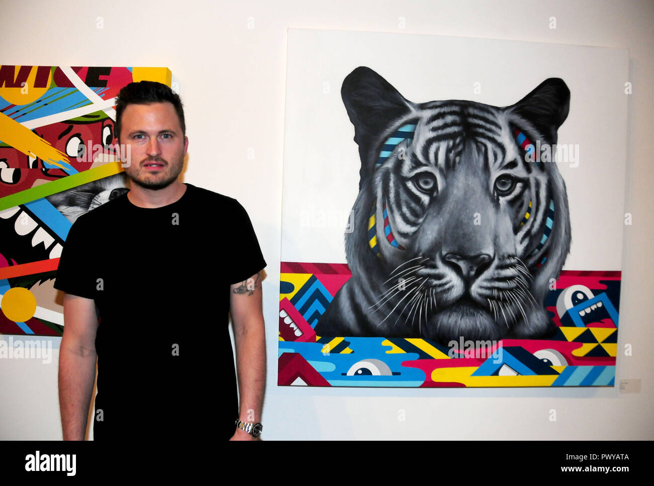 West Hollywood, California, USA. 18th October, 2018. Artist Greg Mike ...