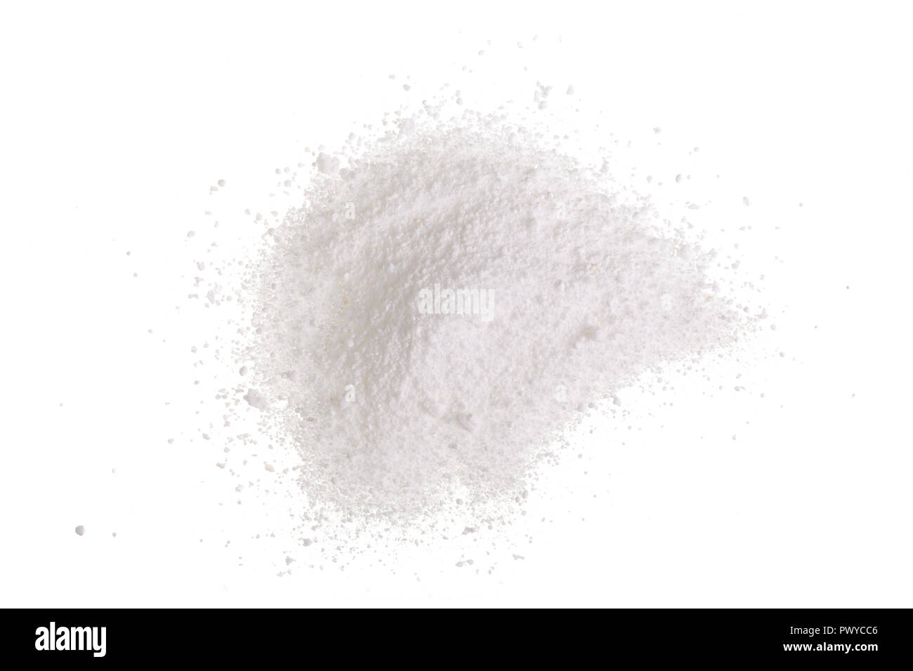 Washing powder isolated on white background. Top view. Flat lay Stock ...