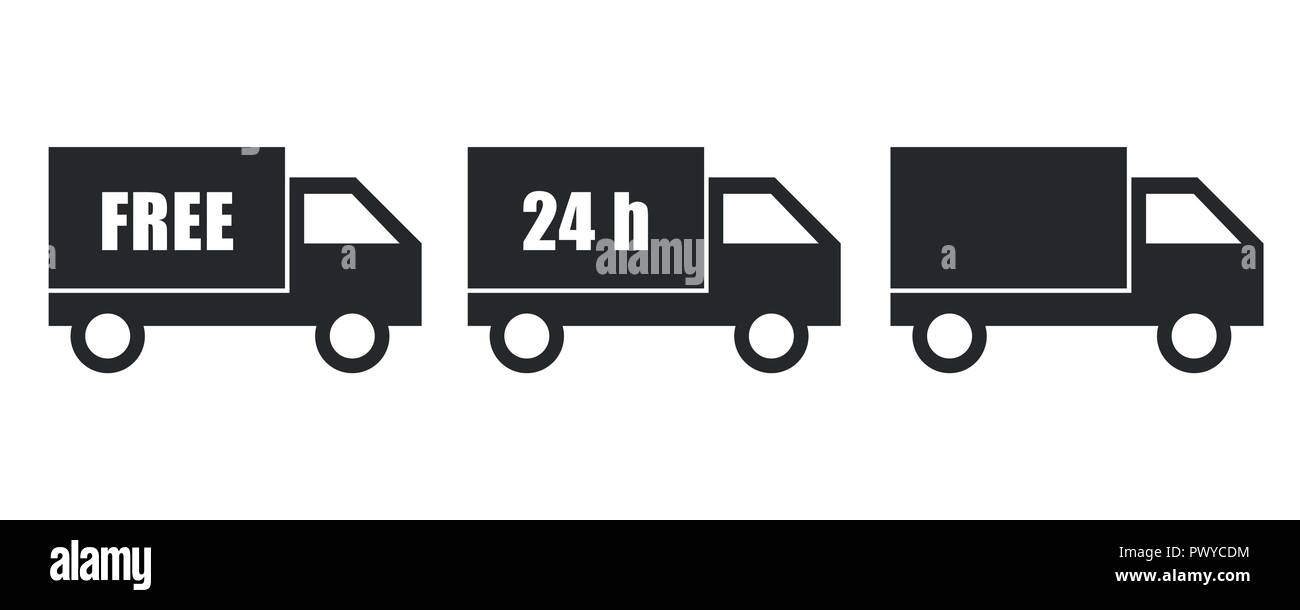 delivery van icon free and fast delivery service vector illustration ...