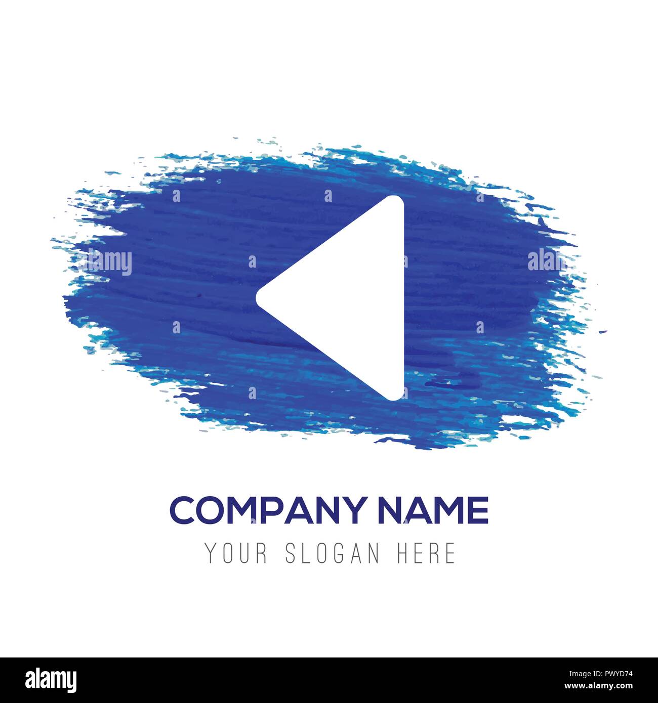 Back Icon - Blue watercolor background Stock Vector Image & Art - Alamy