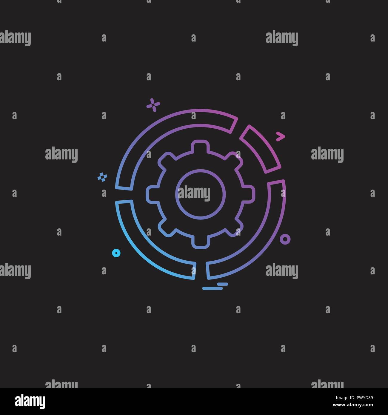 Setting Gear icon design vector Stock Vector Image & Art - Alamy