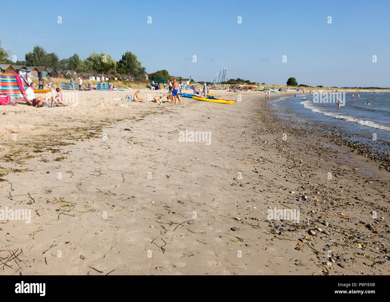Early morning quiet at Knoll beach, Studland Bay, Swanage, Dorset ...