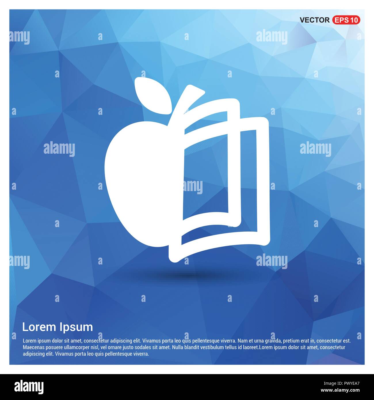 Book and apple icon Stock Vector Image & Art - Alamy