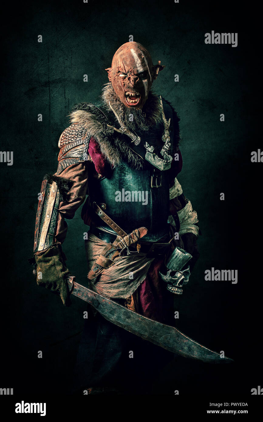 Portrait of an Orc Stock Photo - Alamy