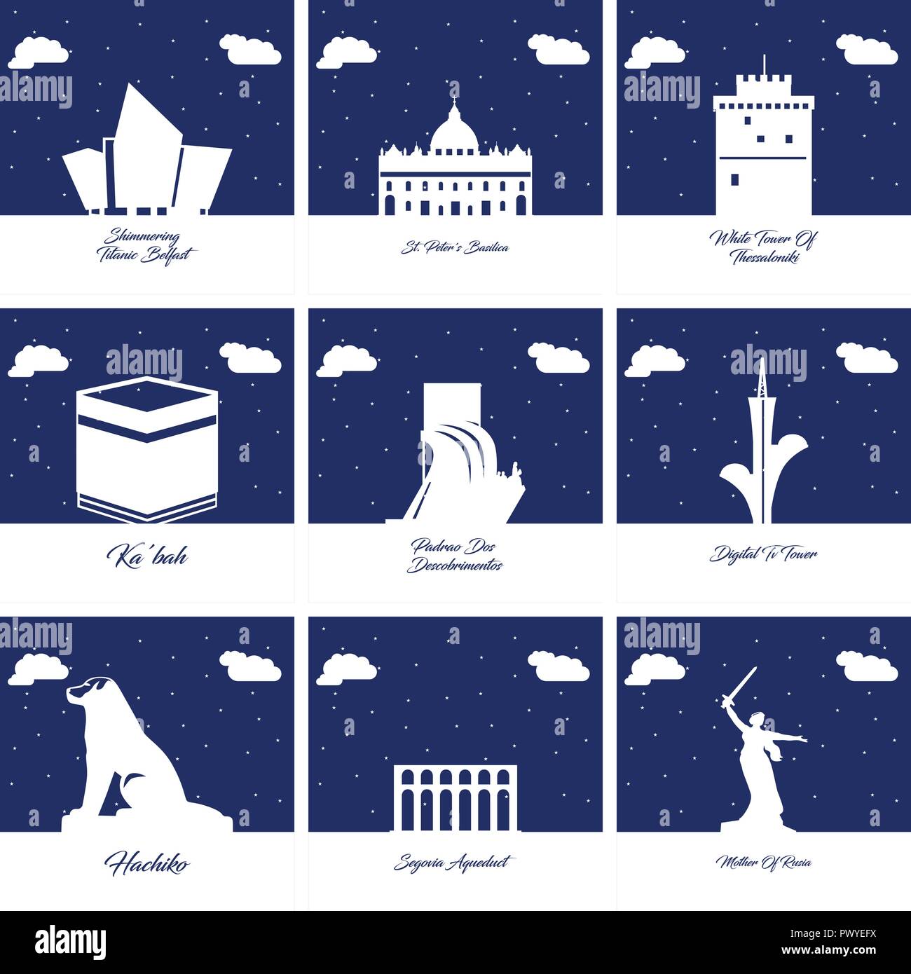 Worlds most famous Stock Vector Images - Alamy