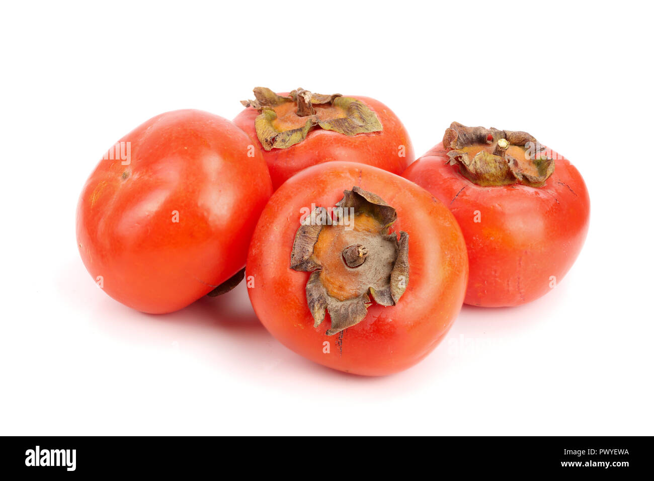 Persimmon fruit isolated on white background close-up Stock Photo - Alamy