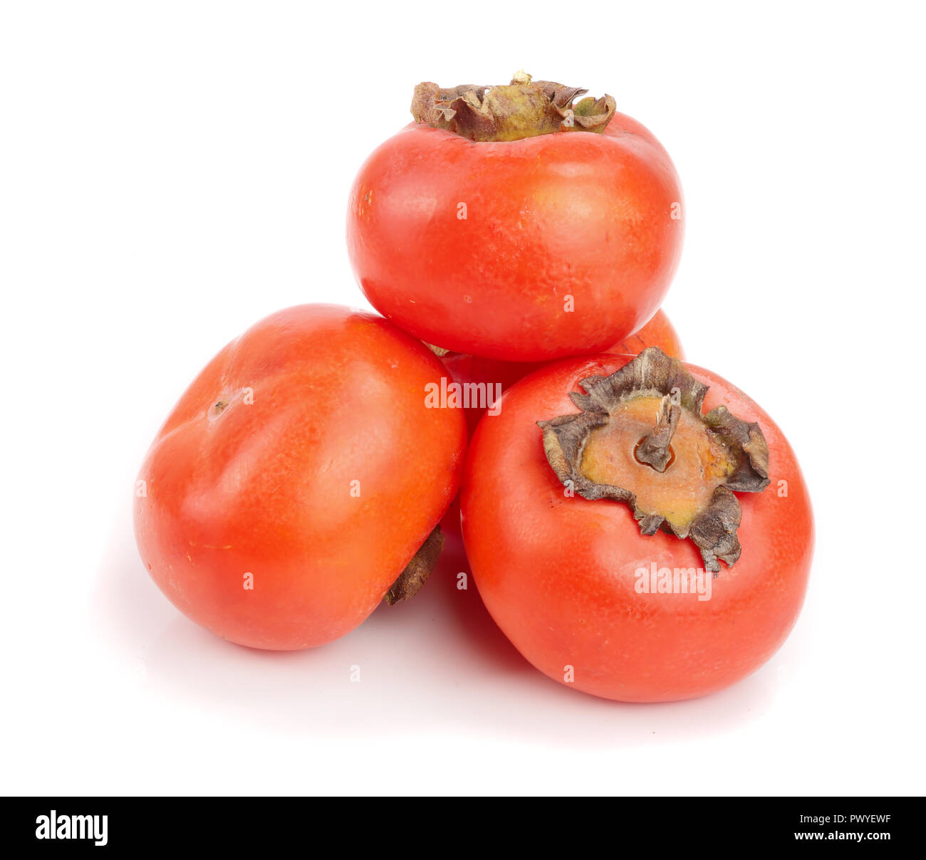Persimmon fruit isolated on white background close-up Stock Photo - Alamy