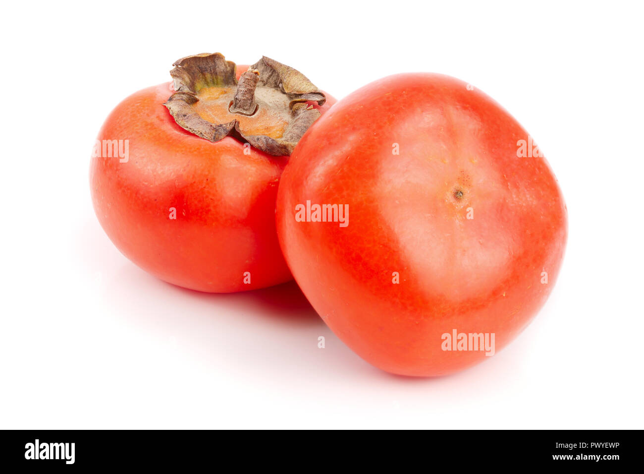 Persimmon fruit isolated on white background close-up Stock Photo - Alamy