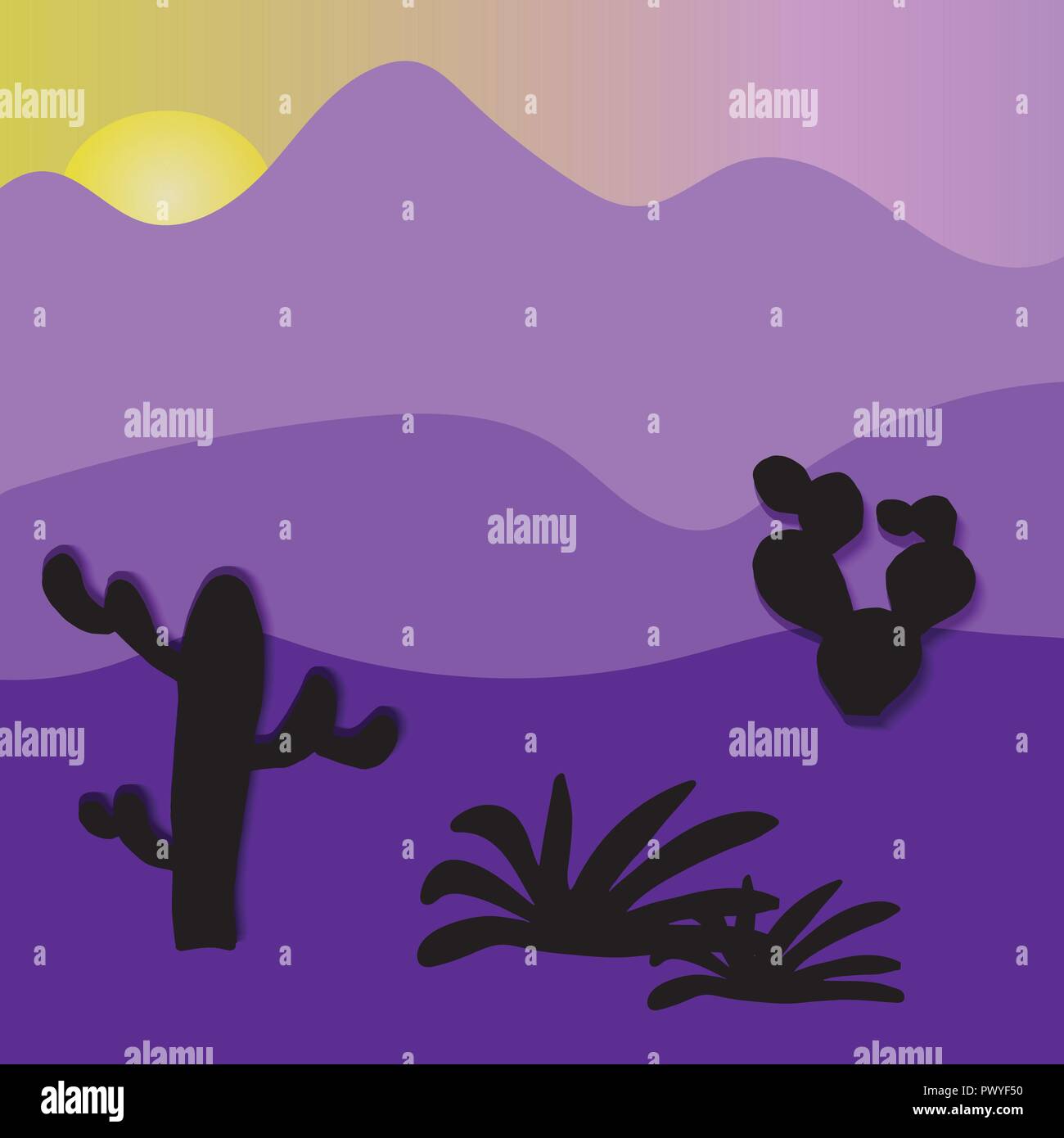 Desert cartoon hi-res stock photography and images - Alamy