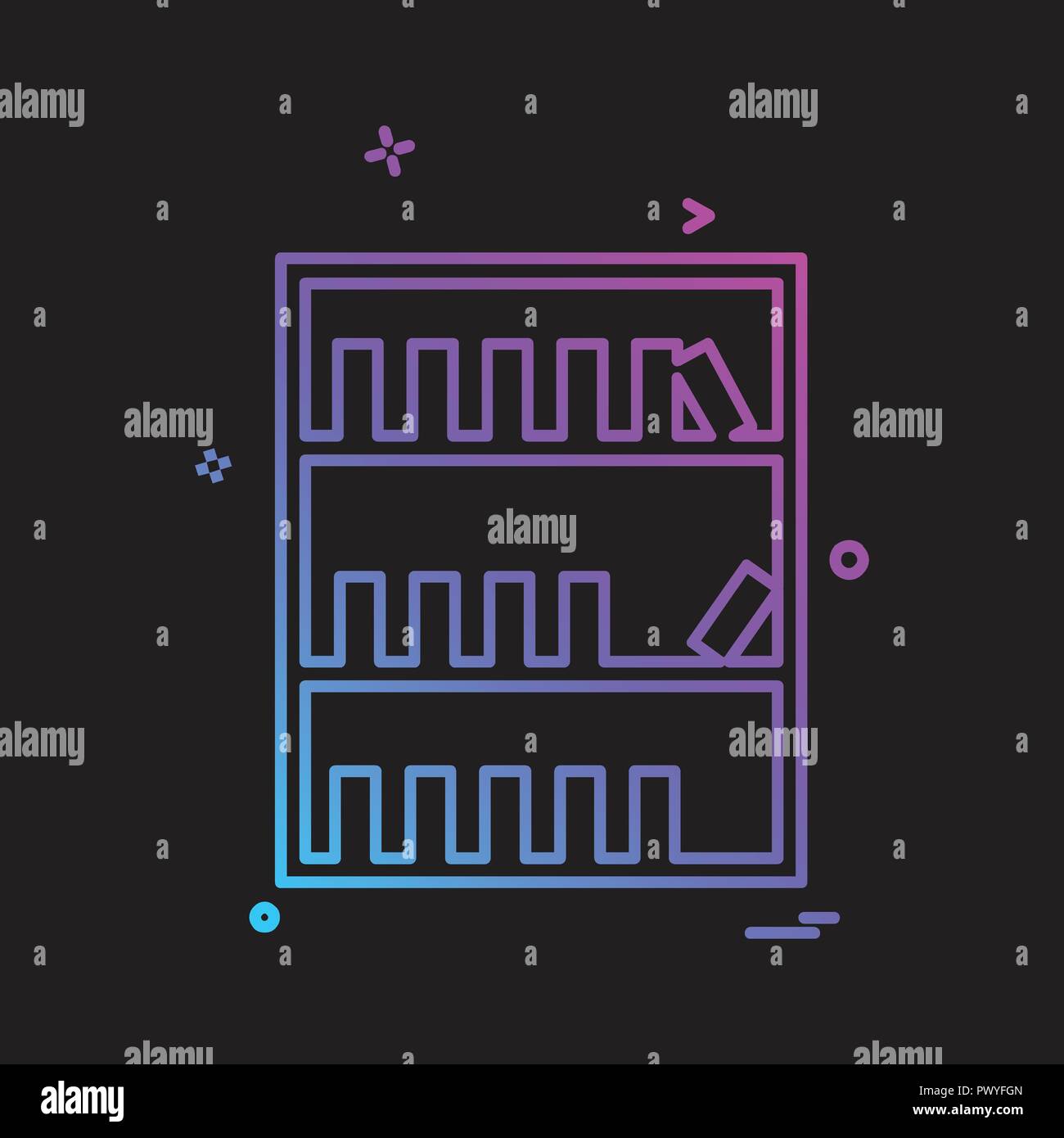 Library icon design vector Stock Vector Image & Art - Alamy