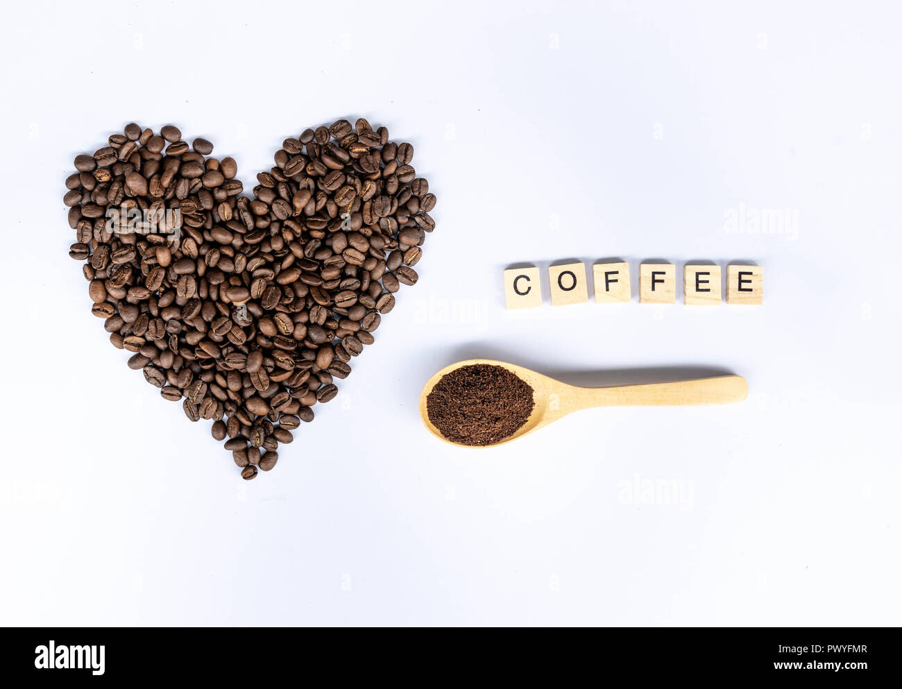 Coffee bean font hi-res stock photography and images - Alamy