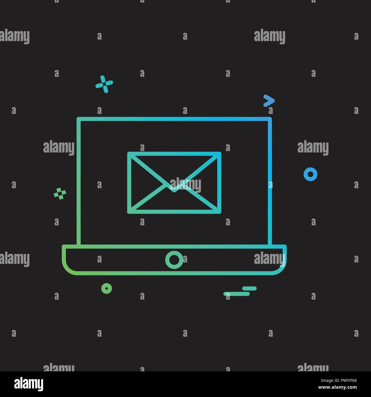laptop email icon vector design Stock Vector Image & Art - Alamy