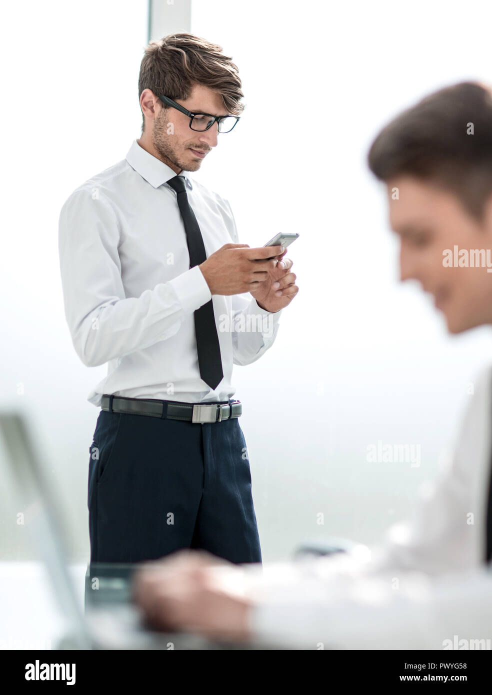 employees in the workplace in the office Stock Photo - Alamy