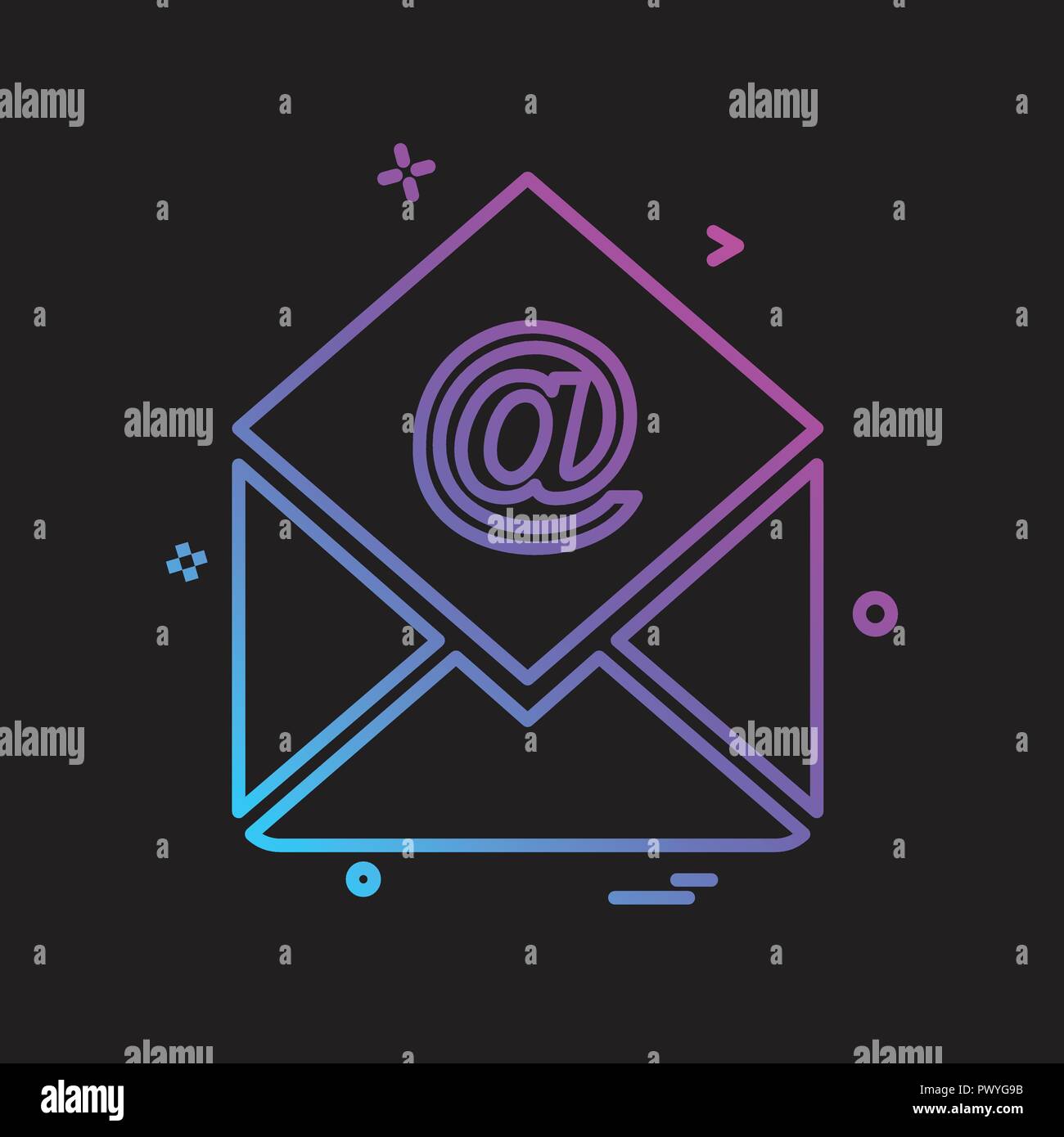 Email icon design vector Stock Vector Image & Art - Alamy