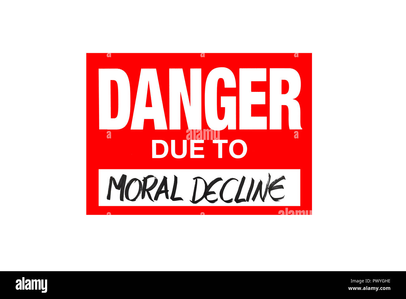 Moral warning Cut Out Stock Images & Pictures - Alamy