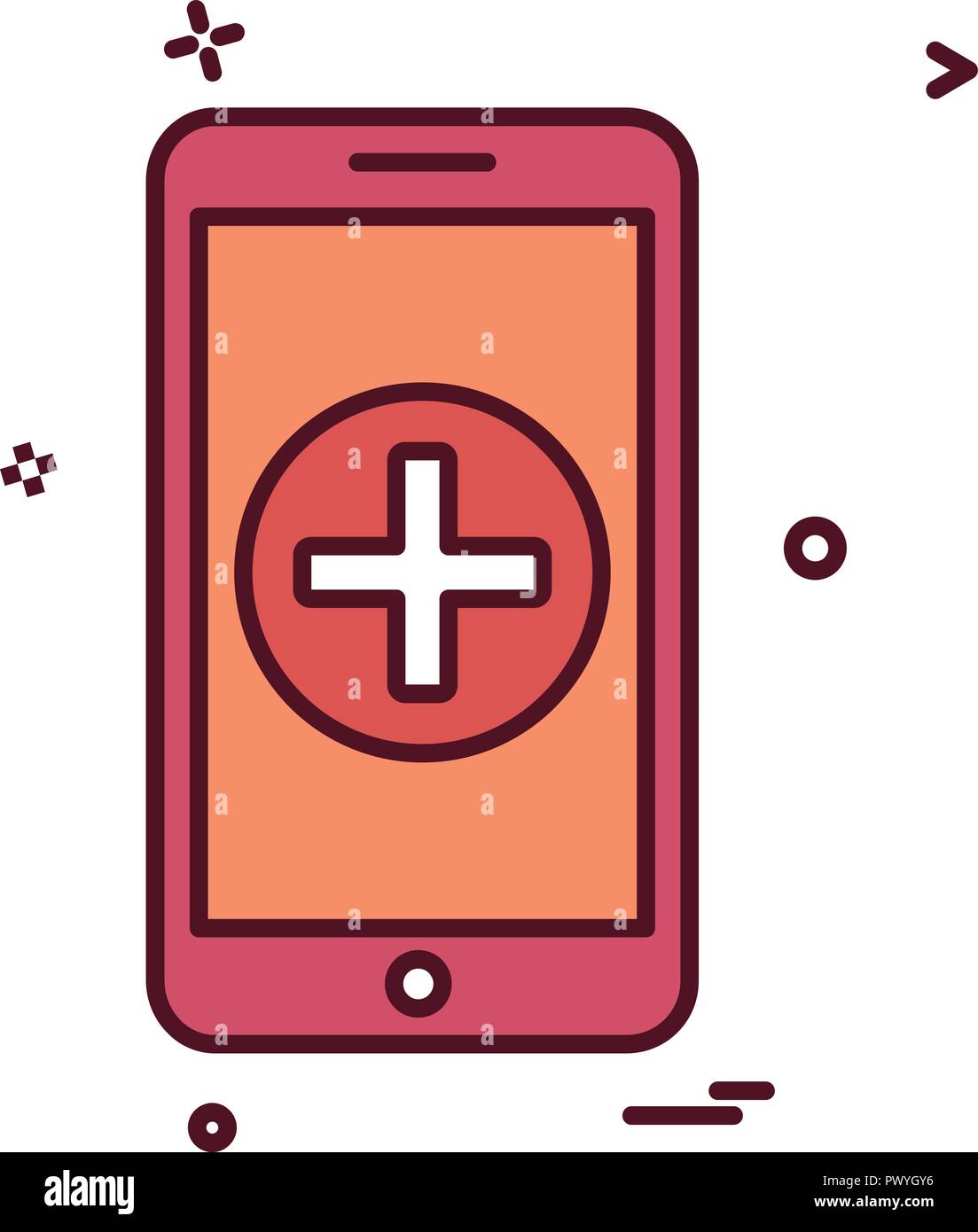 Mobile icon design vector Stock Vector Image & Art - Alamy