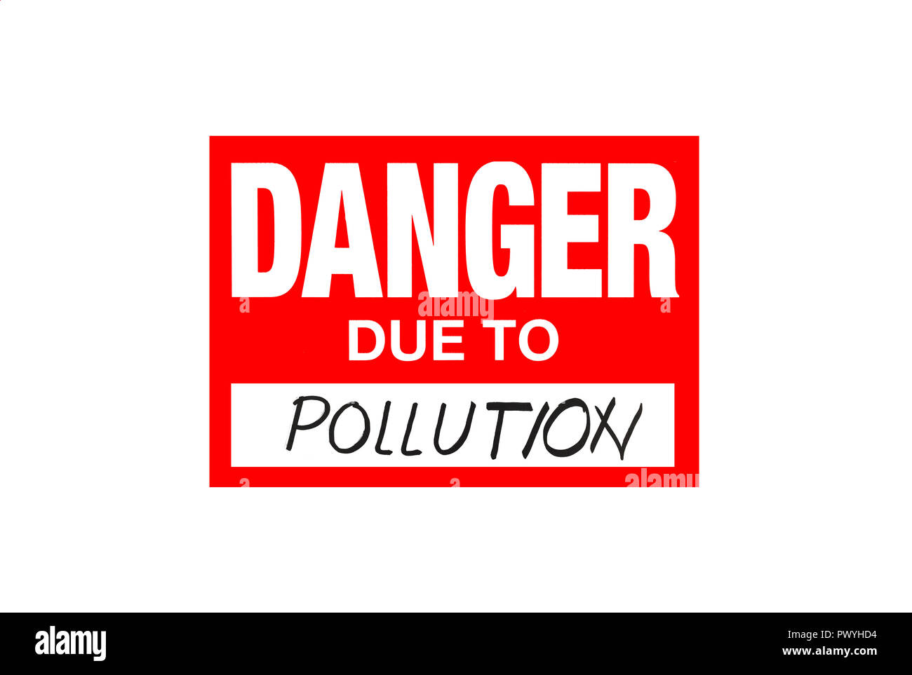 Pollution warning sign Cut Out Stock Images & Pictures - Alamy