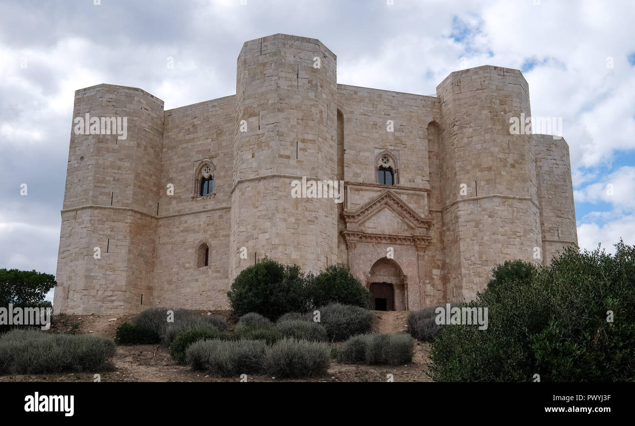 Castel del Monte, UNESCO World Heritage Site. Medieval castle built in ...