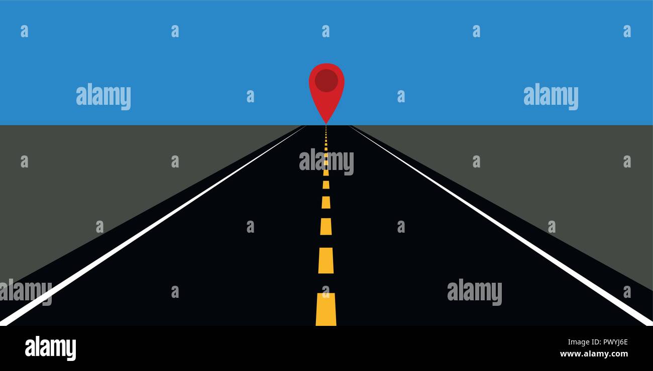Yellow road markings Stock Vector Images - Alamy