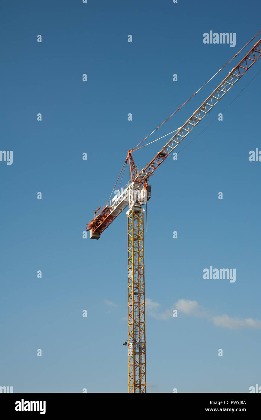 crane, cranes against blue clear sky Stock Photo - Alamy