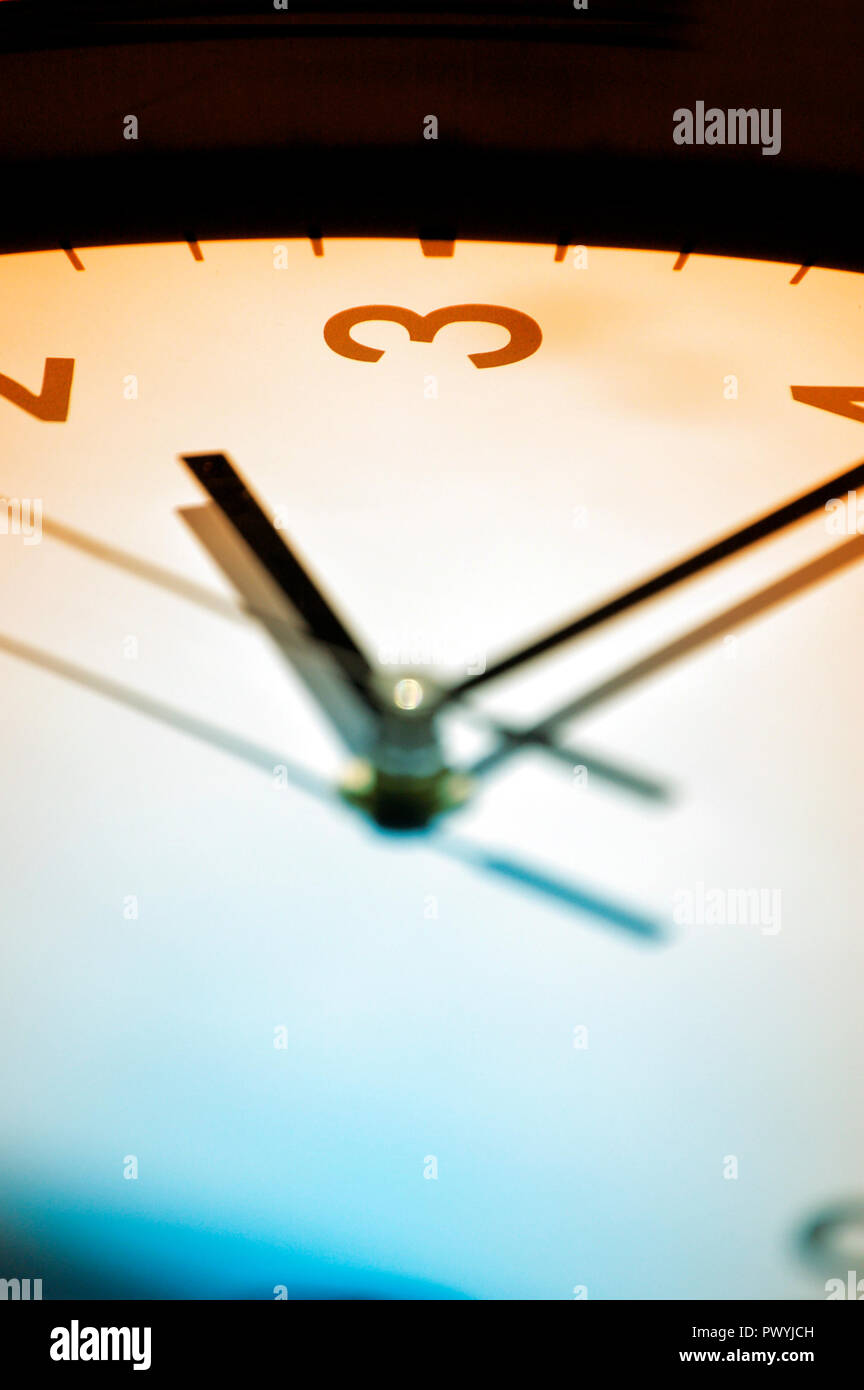 close up detail of an office wall clock Stock Photo - Alamy