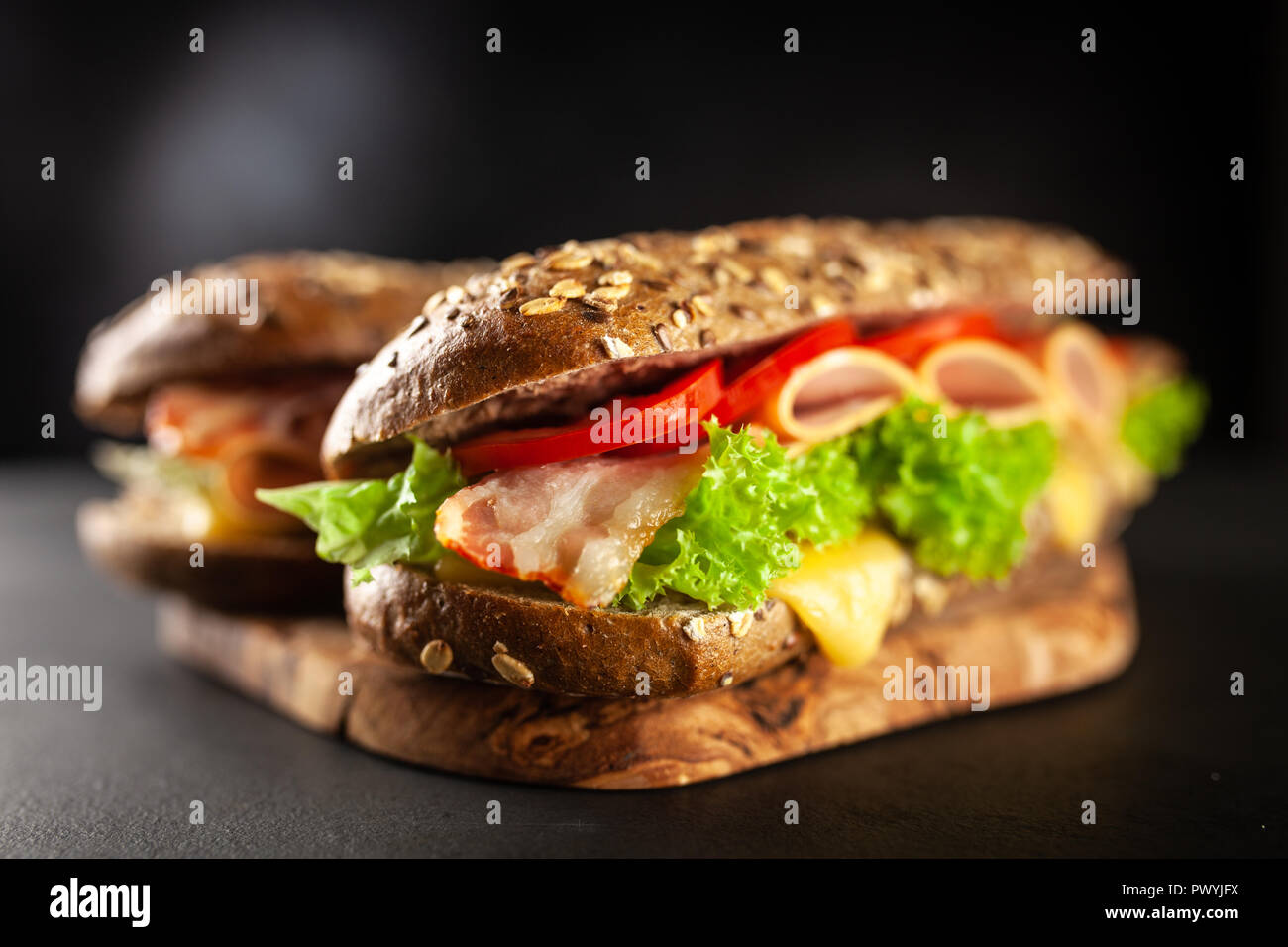 Classic BLT sandwiches Stock Photo - Alamy