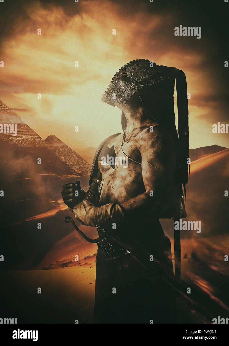Portrait of a barbarian warrior Stock Photo - Alamy
