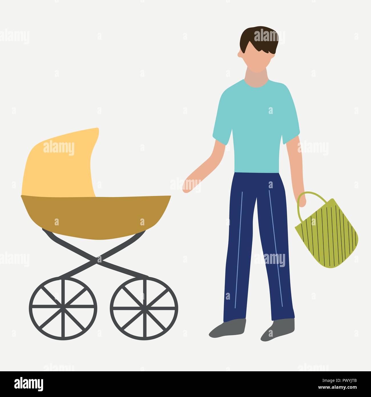 Father bonding with infant Stock Vector Images - Alamy