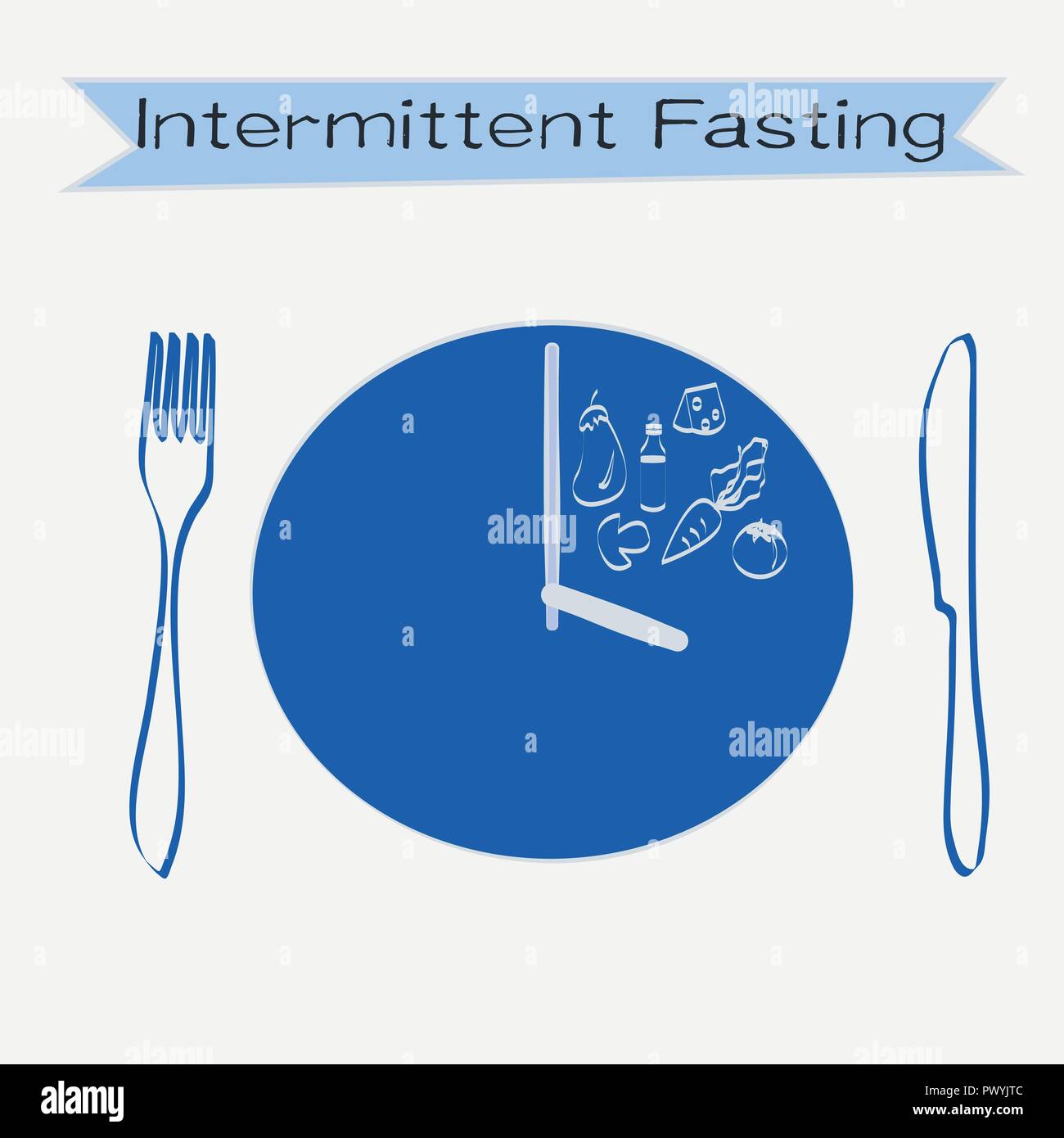 Intermittent fasting illustration Stock Vector Images - Alamy