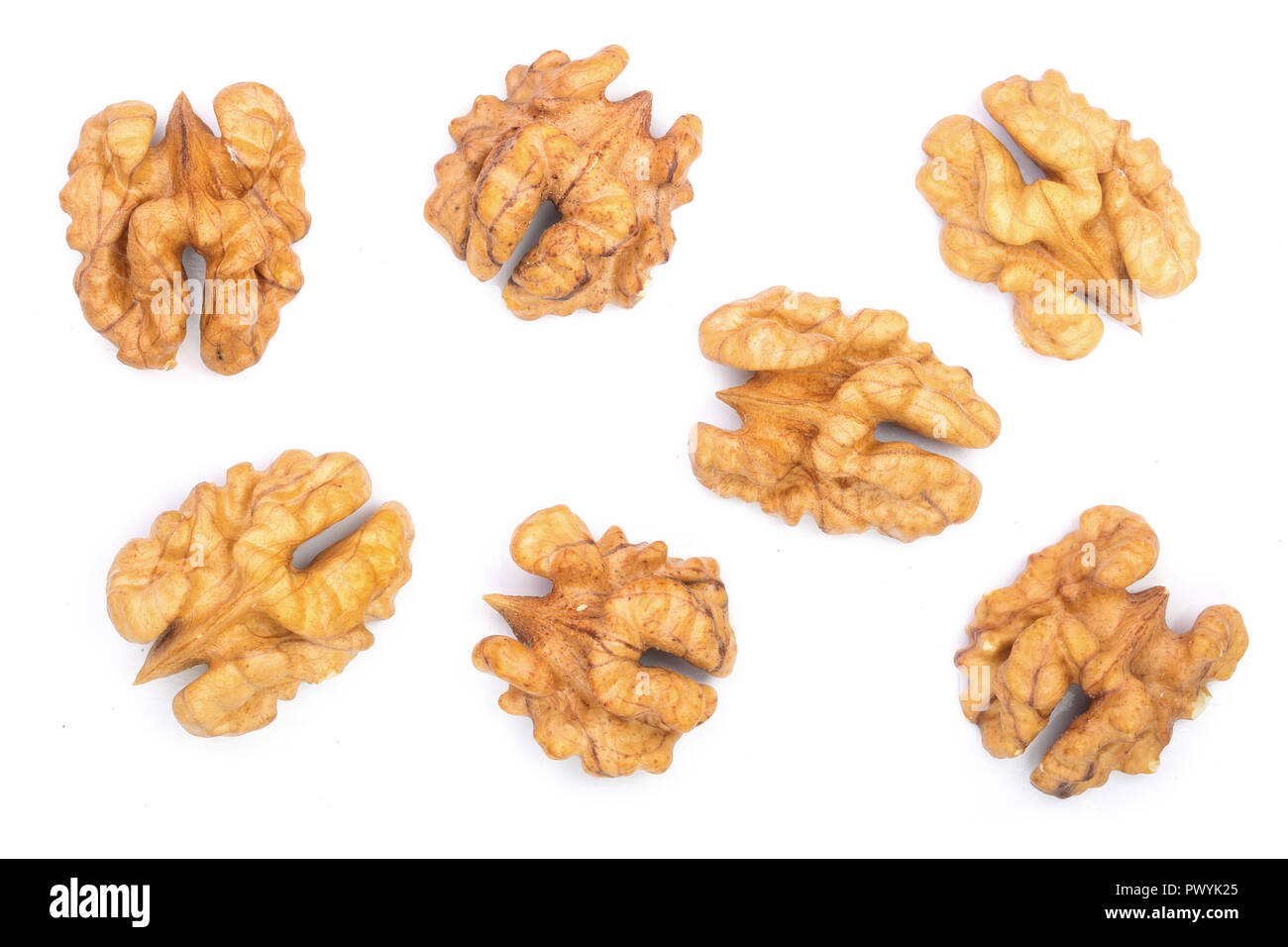 Walnut kernels pattern Cut Out Stock Images & Pictures - Alamy