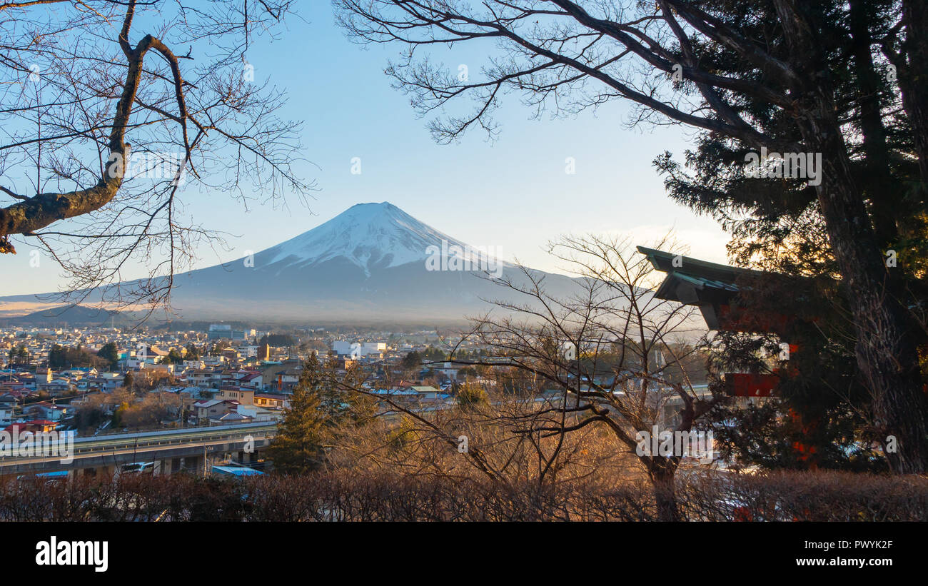 Sunset at Fuji Mountain,Japan Stock Photo - Alamy