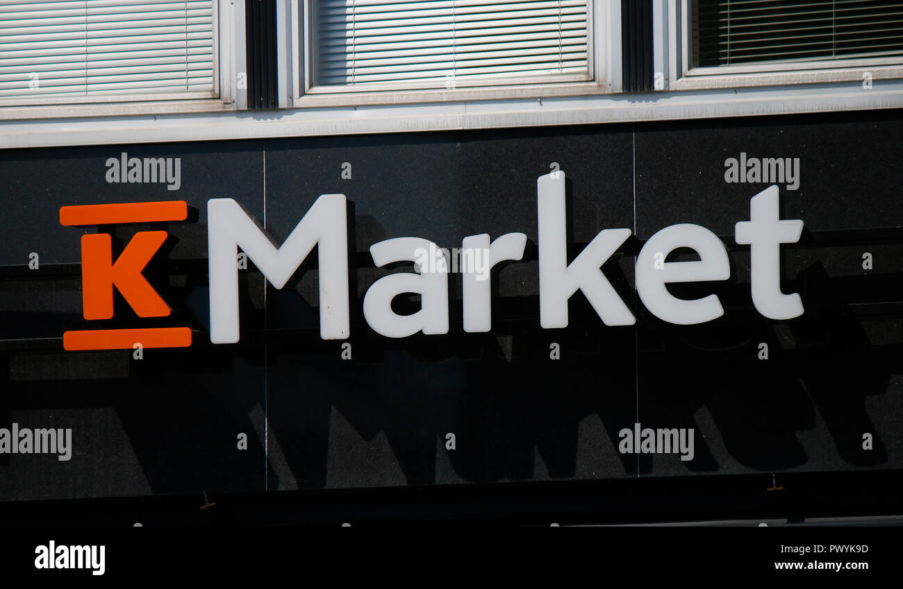 das Logo der Marke/ the logo of the brand "K Market", Helsinki (nur ...