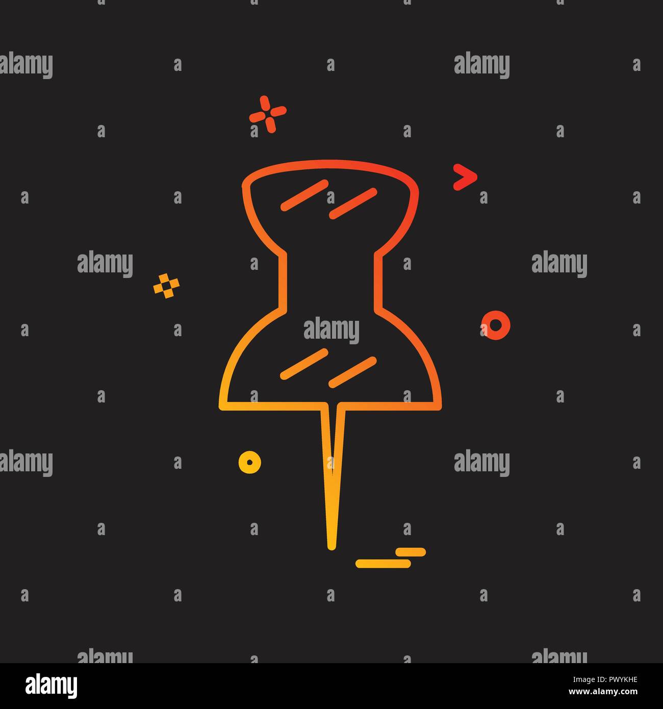 Pin icon design vector Stock Vector Image & Art - Alamy