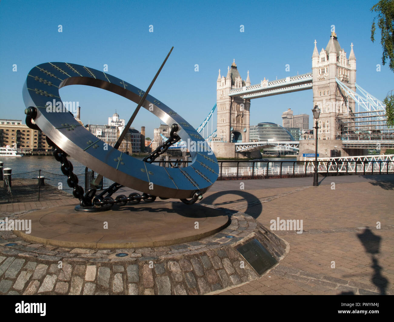 Sun Dial Tower Bridge London Stock Photo - Alamy