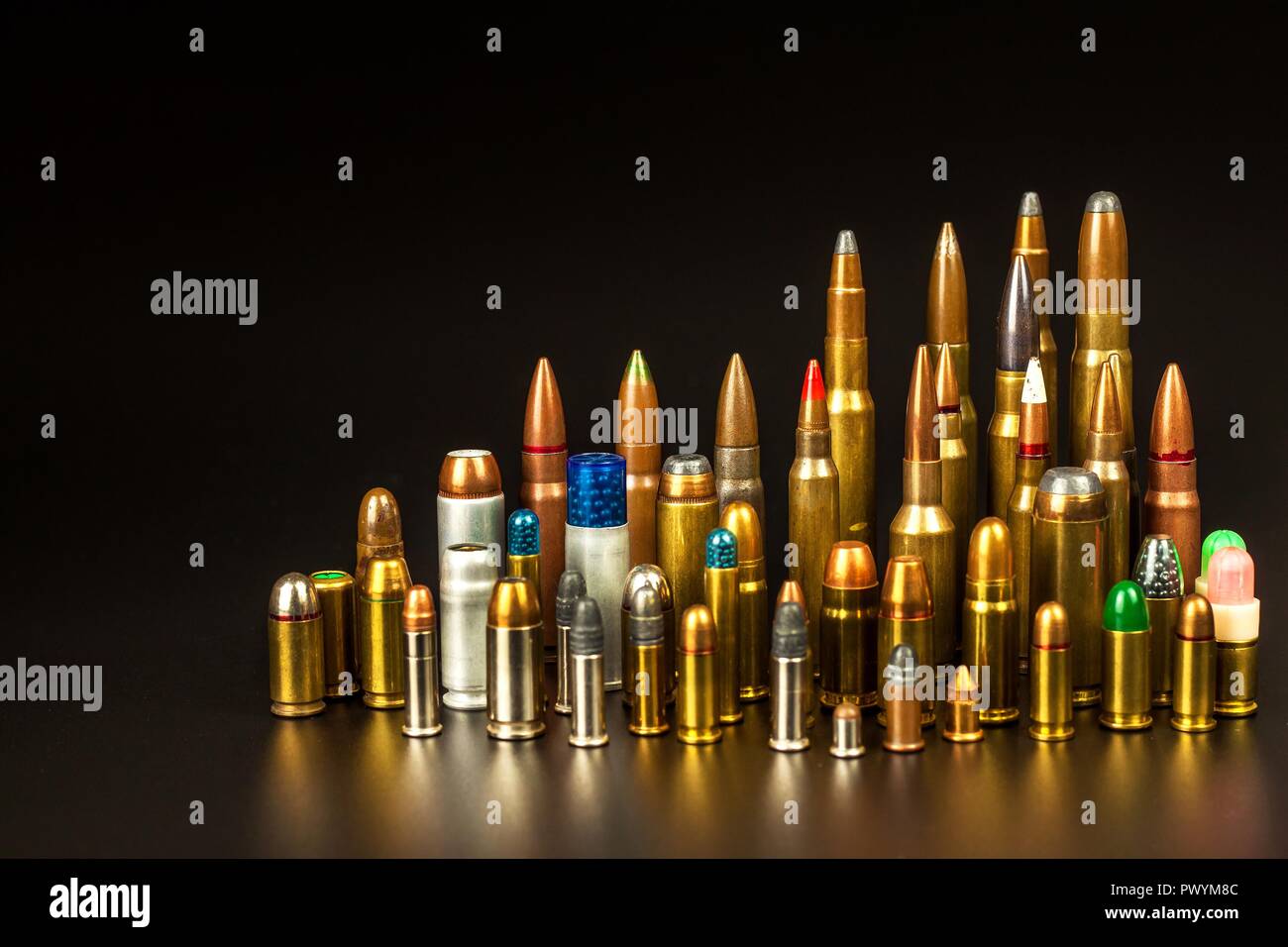 Medieval knight and modern ammunition. Different types of ammunition on ...