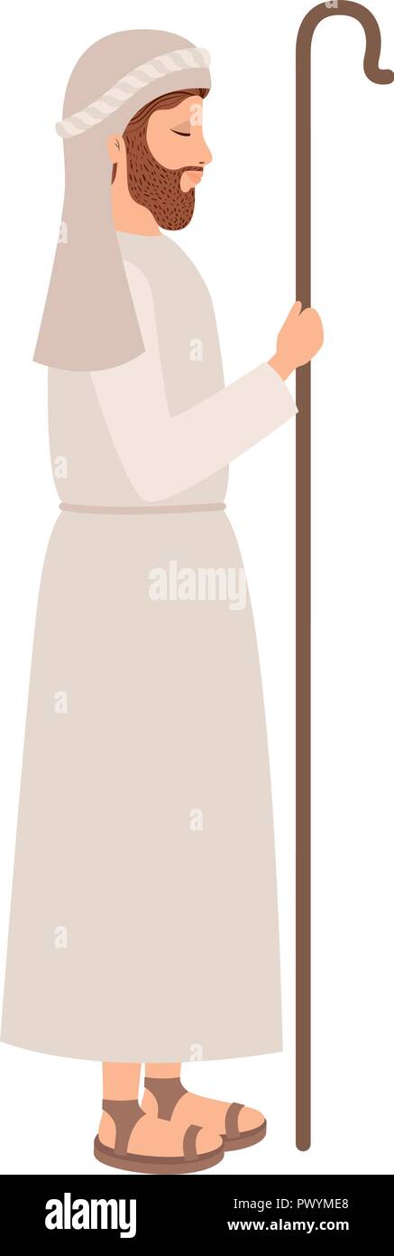 saint joseph with cane character Stock Vector Image & Art - Alamy