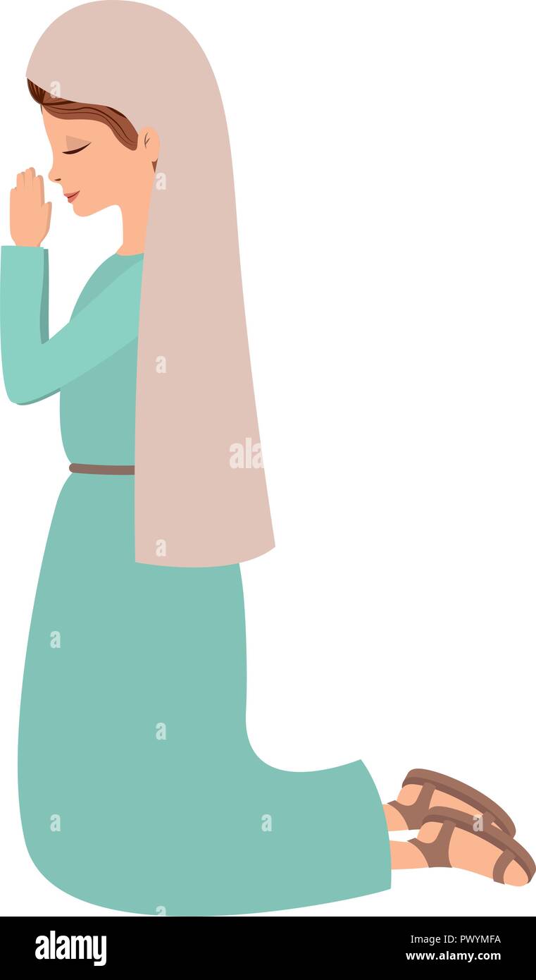 Holy virgin mary cartoon icon High Resolution Stock Photography and ...
