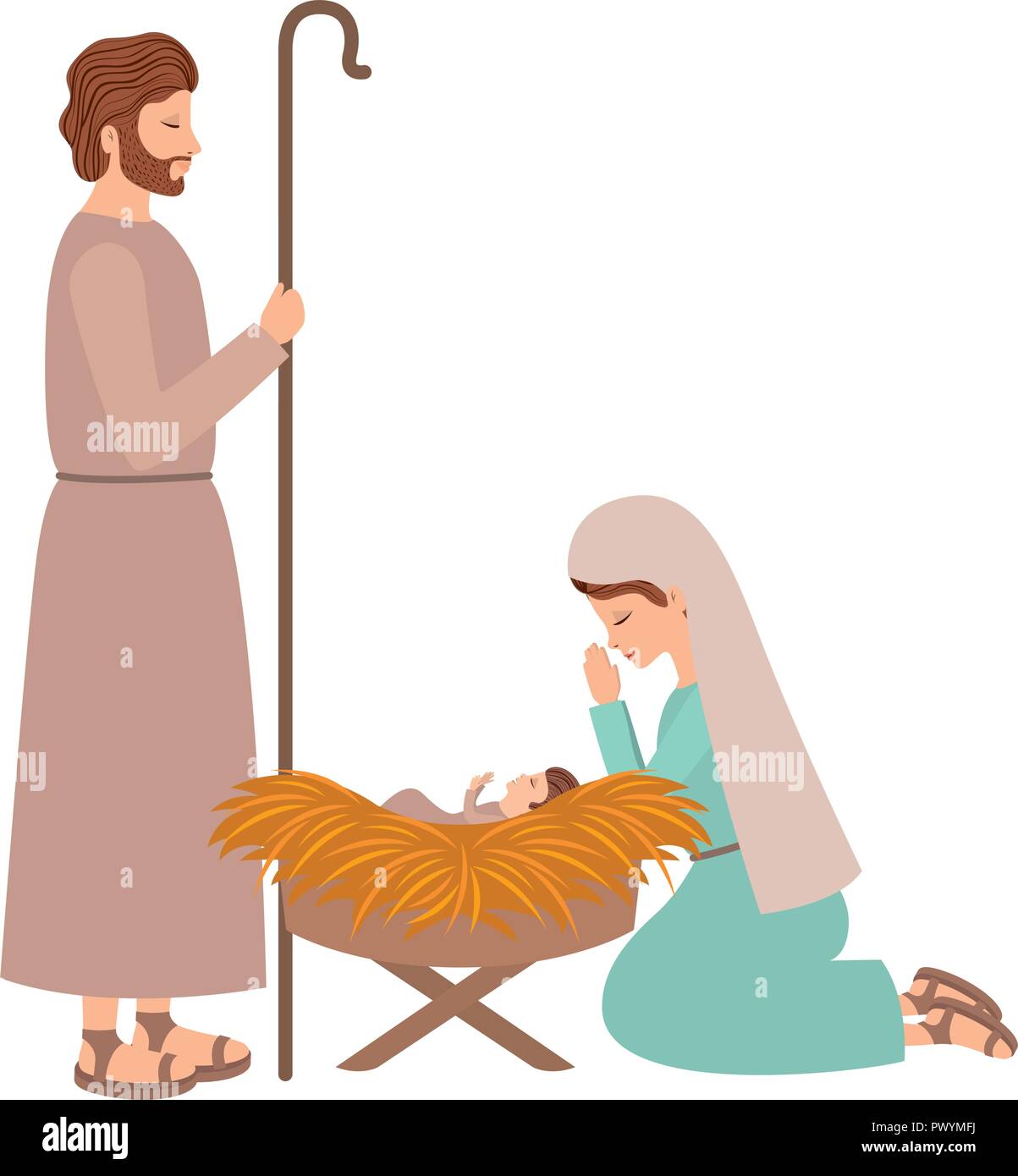 Newborn christ child Stock Vector Images - Alamy