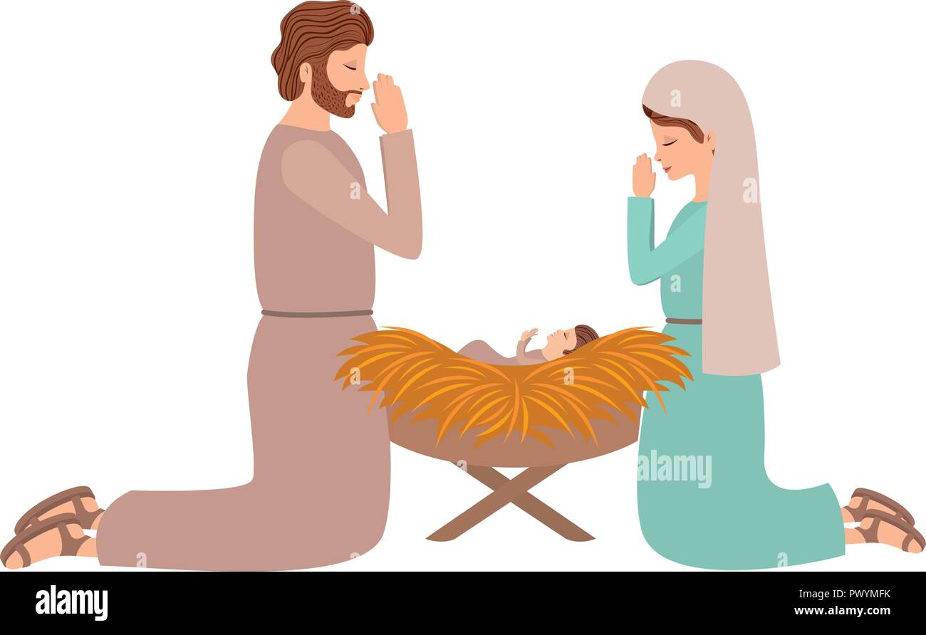 holy family manger characters Stock Vector Image & Art - Alamy