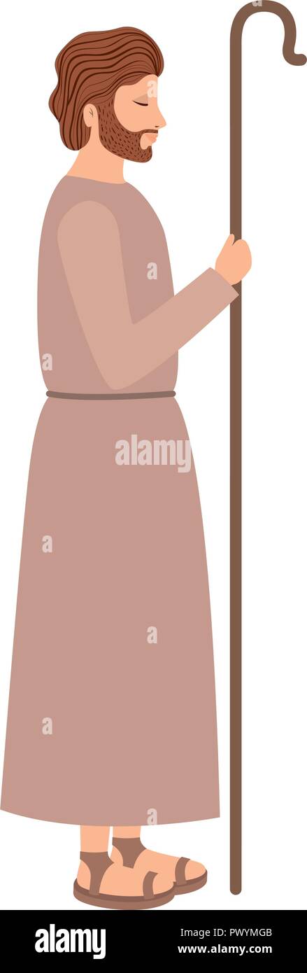 saint joseph with cane character Stock Vector Image & Art - Alamy