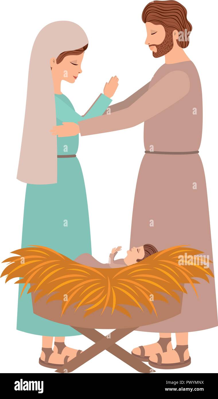 holy family manger characters Stock Vector Image & Art - Alamy